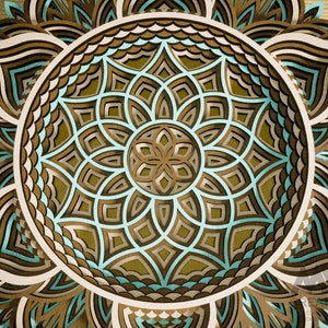Multi Layer Mandala Dxf Svg for Laser Cut, 3d Layer Mandala SVG, Flower ...