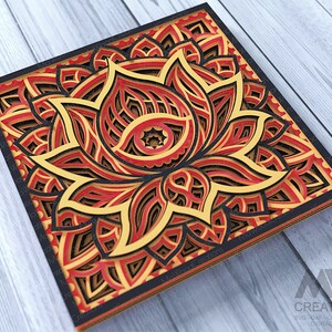 Multilayer Lotus SVG, Layered Flower Lotus With Evil Eye Symbol, Flower ...