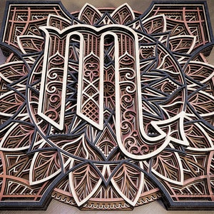 Scorpion Zodiac Sign, Multilayer Scorpio Mandala, Laser Cut Zodiac ...