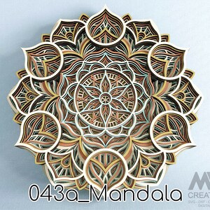 10x10 Mandala Bundle Vol.9, 3D Layered Mandala SVG Bundle, Multi-layer ...