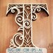 Layered Letter T, Layered Letters SVG, Multi Layer Letters, Letters SVG ...