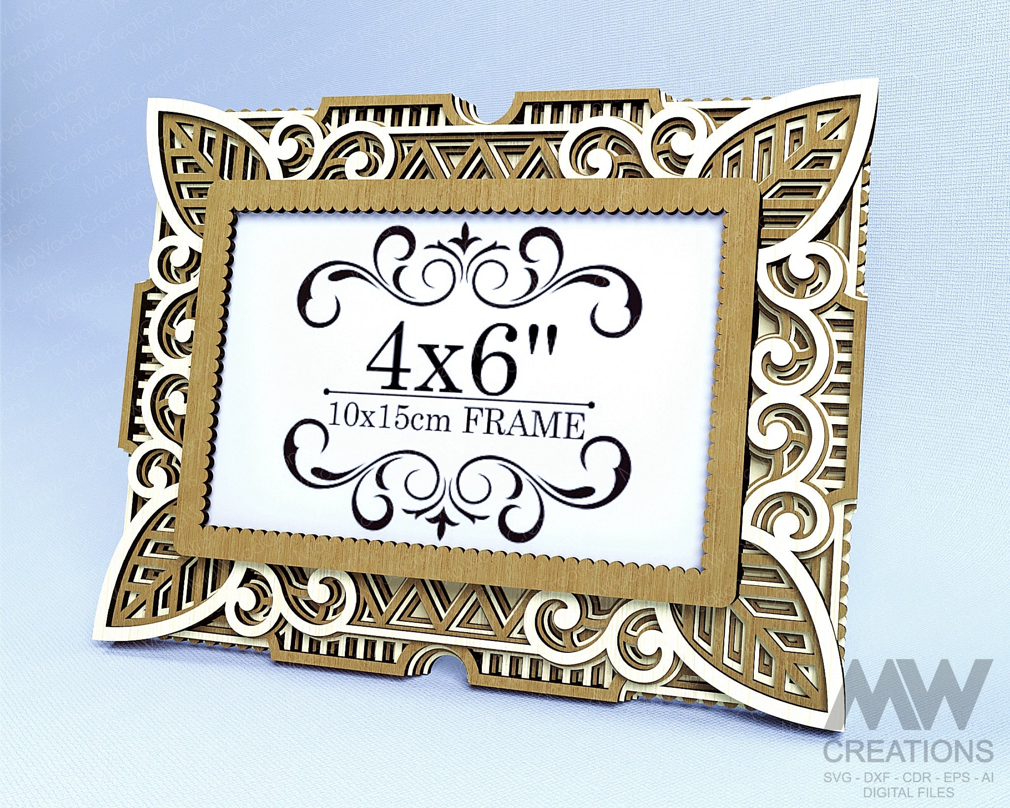 Laser Cut Multi-layer Frame SVG DXF 4x6 Photo Frame Svg - Etsy