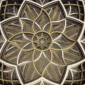 Layered Mandala SVG Dxf, 3D SVG Mandala, Laser Cut Mandala Layered ...