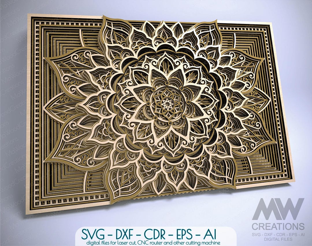 Multi Layer Mandala SVG Files for Laser Cut Mandala Svg Template ...
