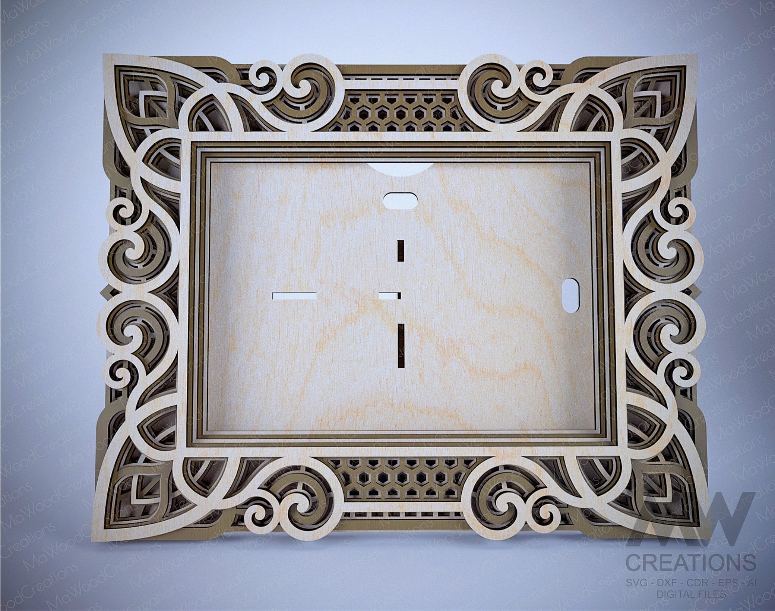 Laser Cut Frame SVG DXF, Multilayer Frame Svg, 5x7 Picture Frame Svg ...