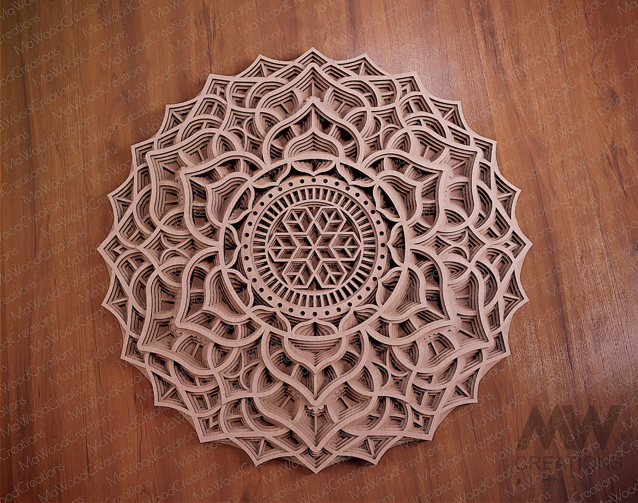 8 Layer Mandala SVG Dxf Laser Cut Flower Mandala SVG - Etsy