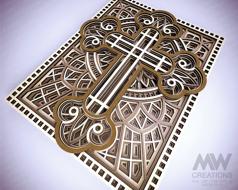 7 Layer Cross Laser Cut Cross SVG Dxf 3d Layer Cross Svg - Etsy UK