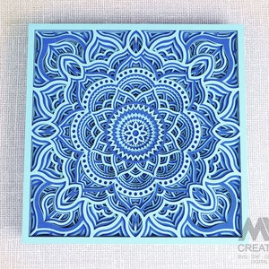 3d Layered Mandala Svg, Shadow Box Mandala Svg Paper Cut, Flower ...