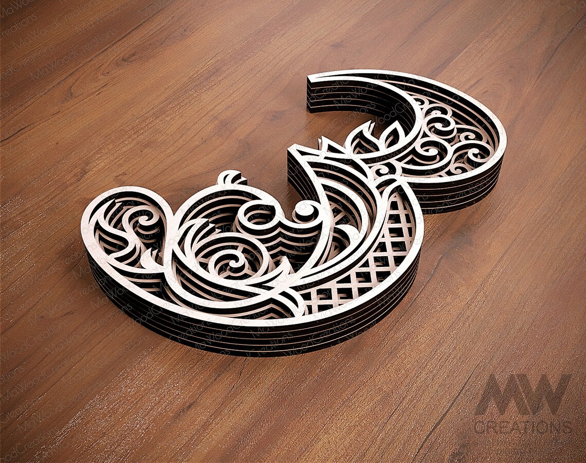 Layered Number 3, Layered Numbers SVG, Multilayer Number 3, Numbers SVG ...