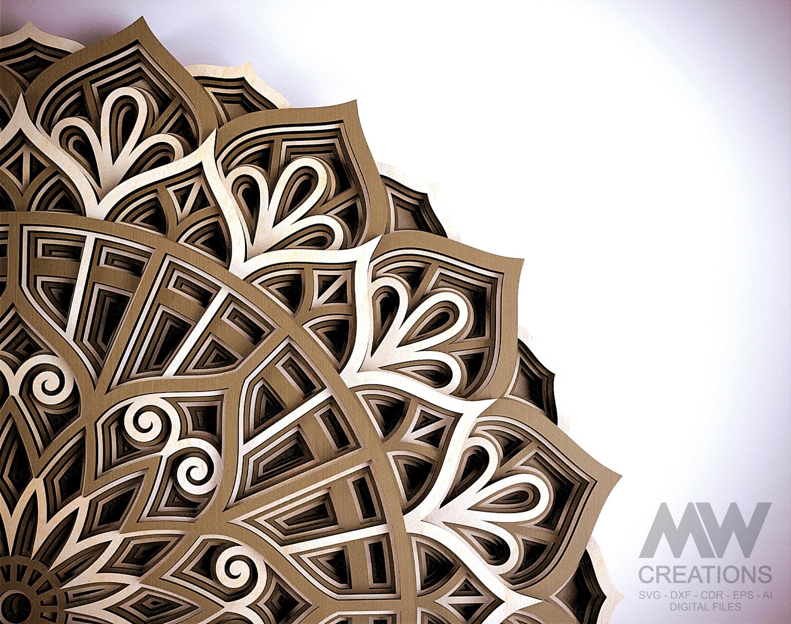 Multi Layer Mandala SVG Dxf 3D SVG Mandala Cricut Mandala - Etsy