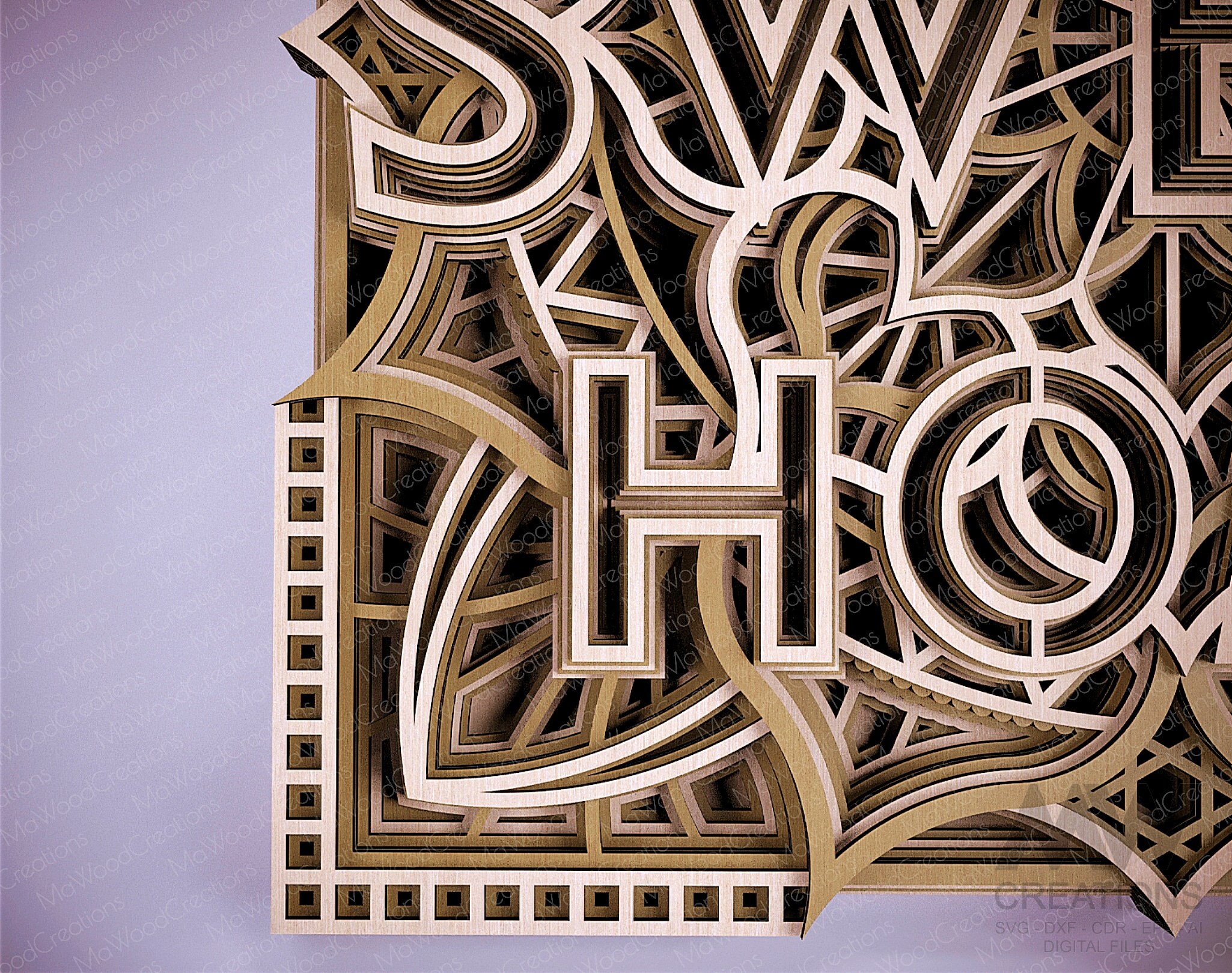 Sweet Home Mandala SVG Dxf 3D SVG Sweet Home Cricut Mandala - Etsy
