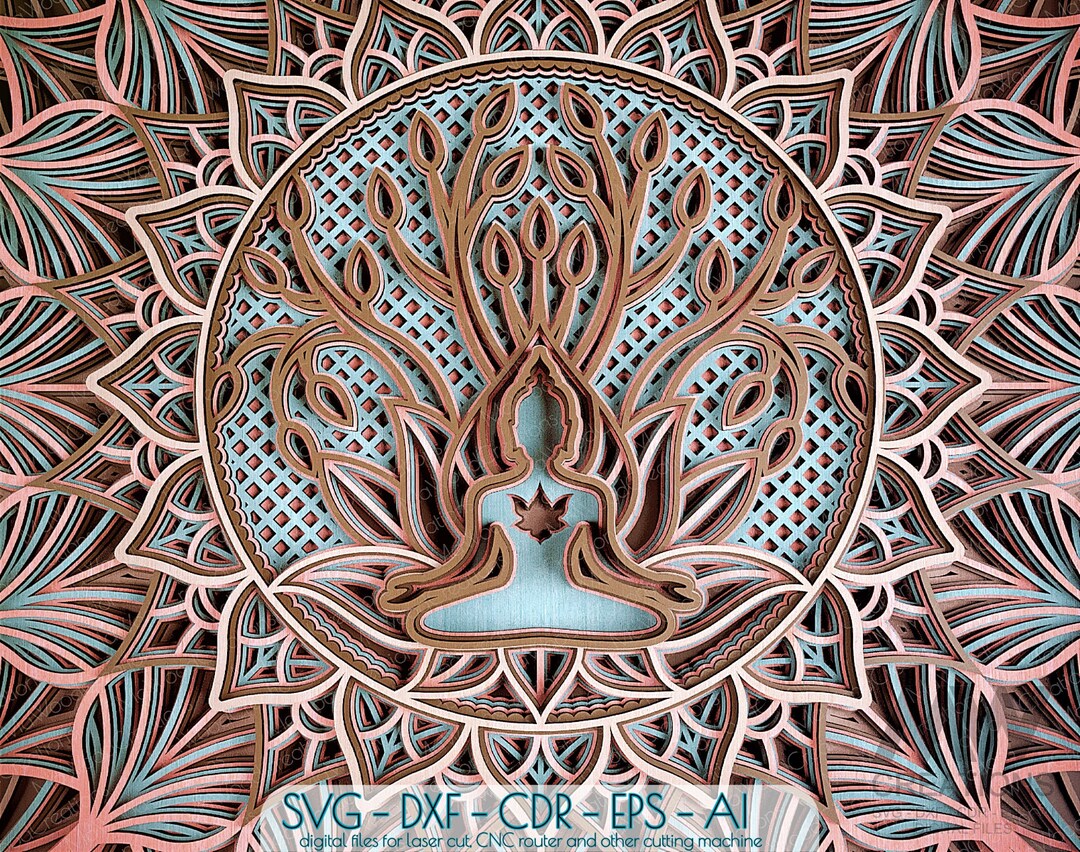 Tree of Life Layered SVG DXF, Tree of Life Layer Mandala, Multilayer ...