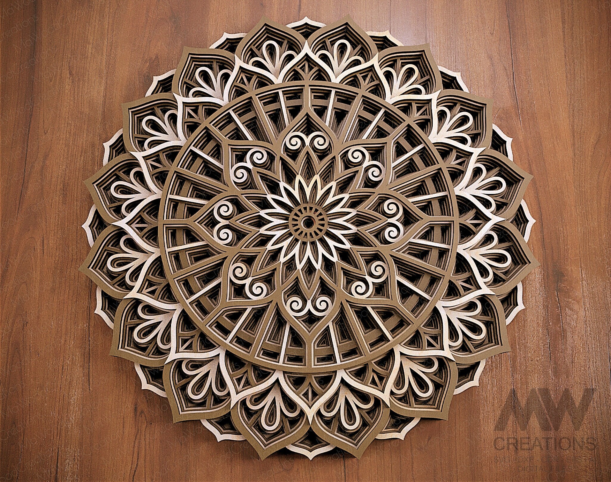 Multi Layer Mandala SVG Dxf 3D SVG Mandala Cricut Mandala - Etsy
