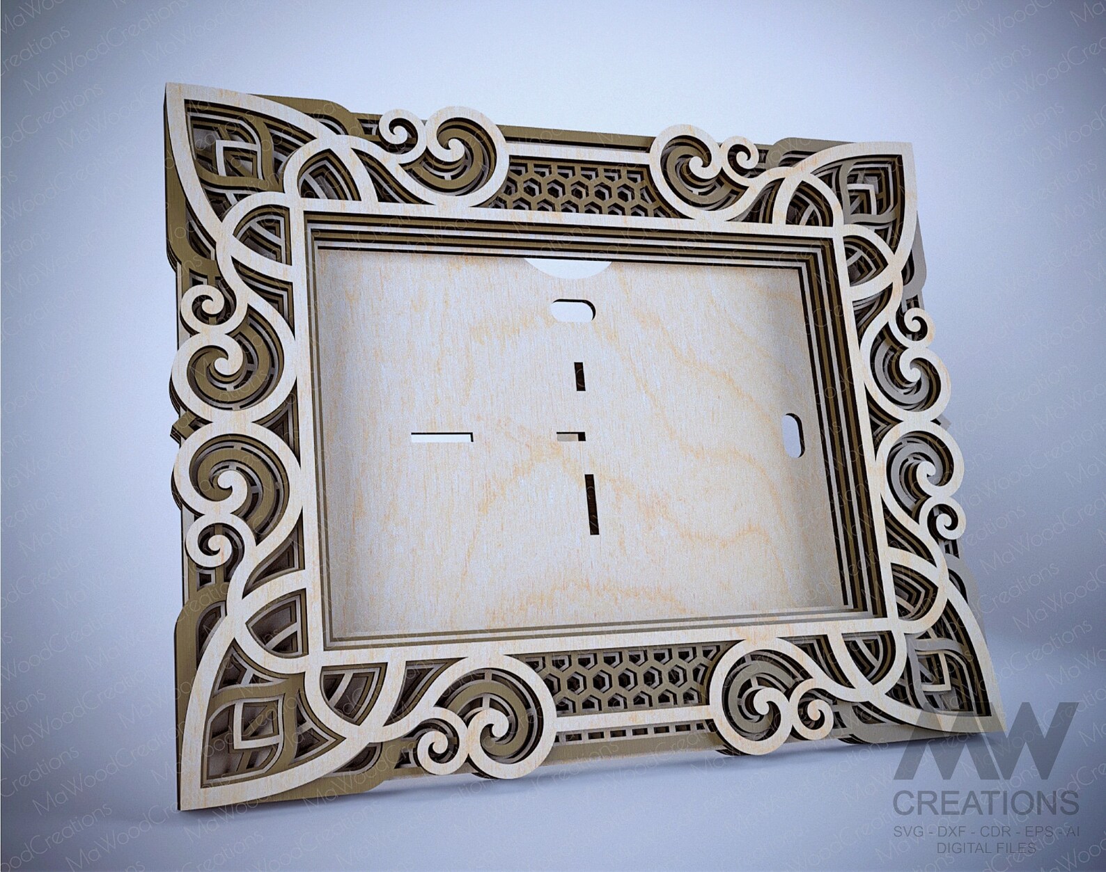 Laser Cut Frame SVG DXF, Multilayer Frame Svg, 5x7 Picture Frame Svg ...