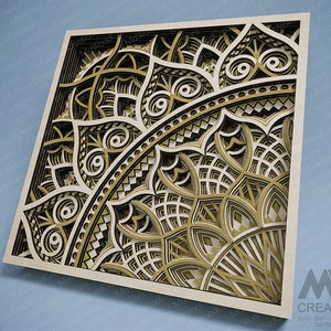 Laser Cut Multilayer Mandala SVG DXF, 3D Layer Mandala SVG, Modular Mandala Cutting Files ...
