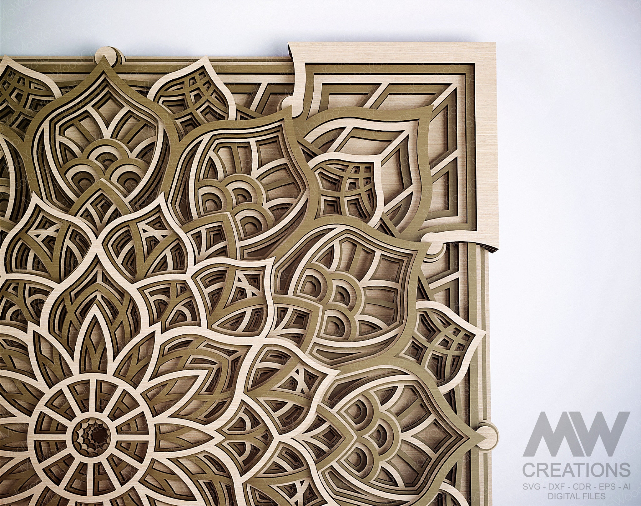 Laser Cut Multi-layer Mandala Svg Dxf Sacred Geometry - Etsy