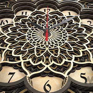 9 Layer Clock Svg, 3d Layer Svg Clock, Laser Cut Multi-layer Clock Cut ...