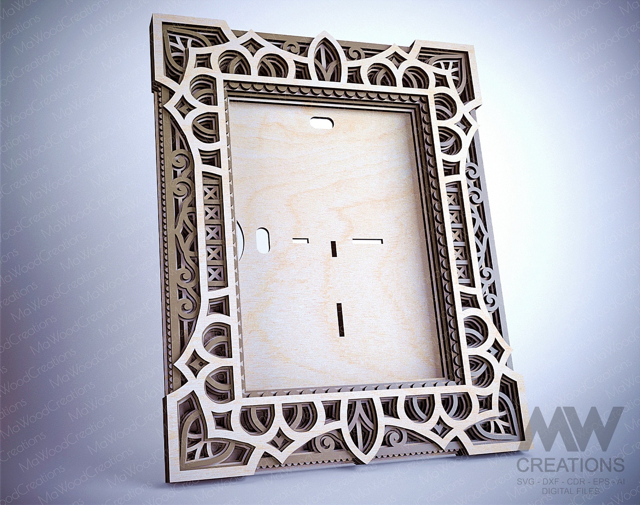 Multi Layer Laser Cut Frame SVG DXF 5x7 Photo Frame Svg - Etsy