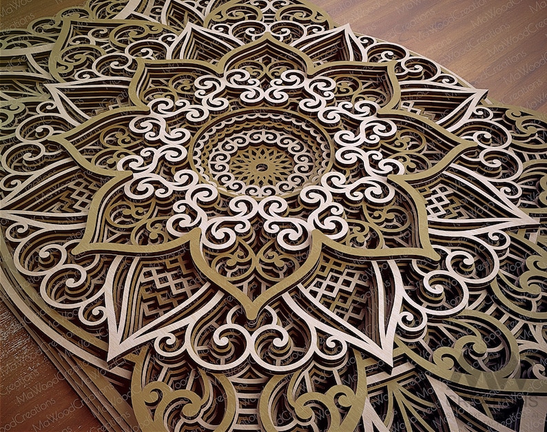 Laser Cut Multilayer Mandala Svg Dxf 3d Svg Mandala Mandala - Etsy
