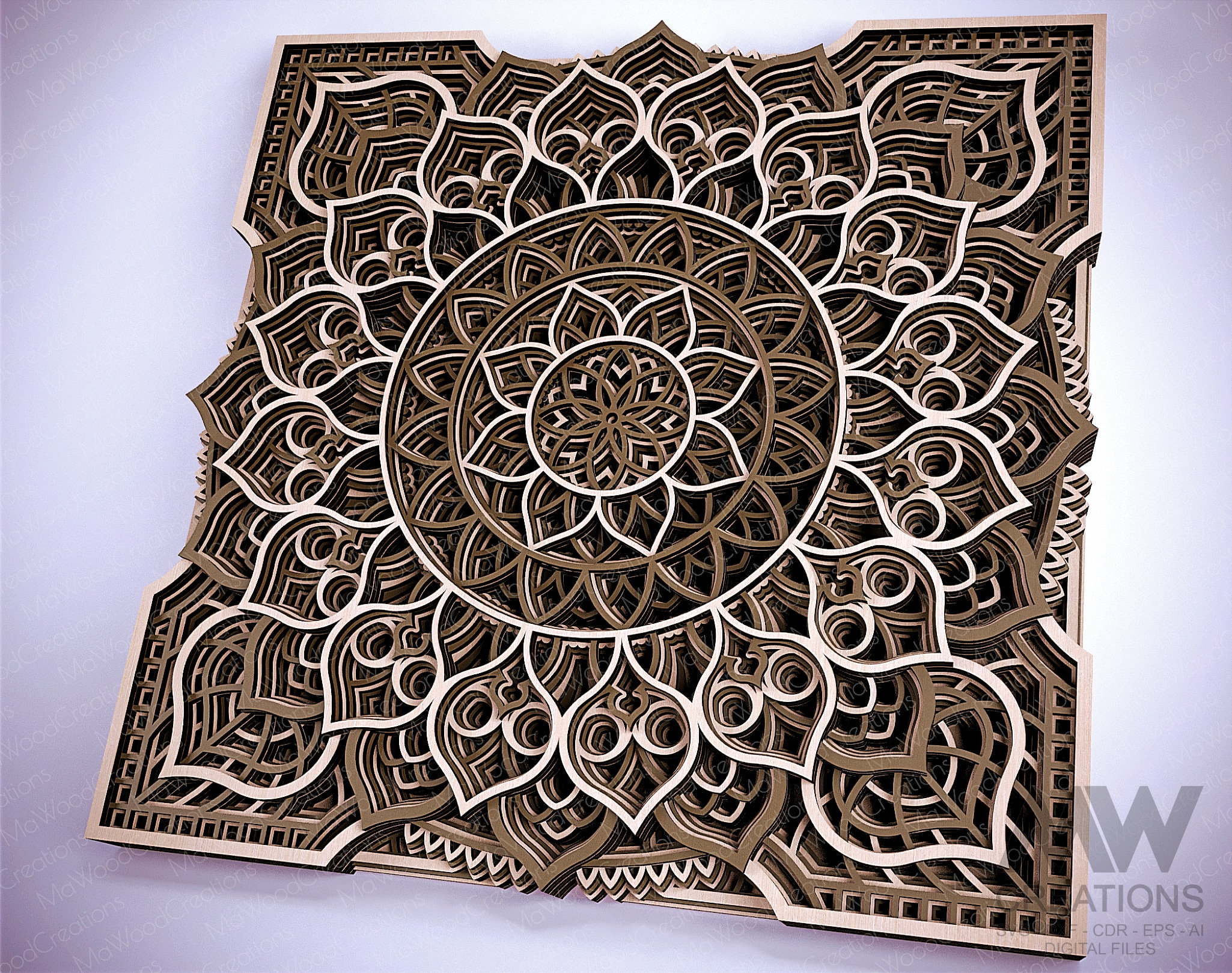 Multi-layer Mandala Svg Dxf Laser Cut Mandala Mandala SVG - Etsy