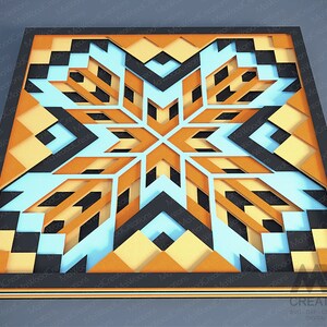 Shadow Box Quilt Svg, 3d Quilt Paper Cut Design, Cricut SVG Barn Quilt ...