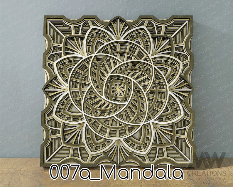 10x10 Mandala Bundle Vol.2, 3D Layered Mandala SVG Bundle, Multi-layer ...