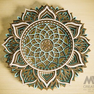 Multi Layer Mandala Dxf Svg for Laser Cut, 3d Layer Mandala SVG, Flower ...