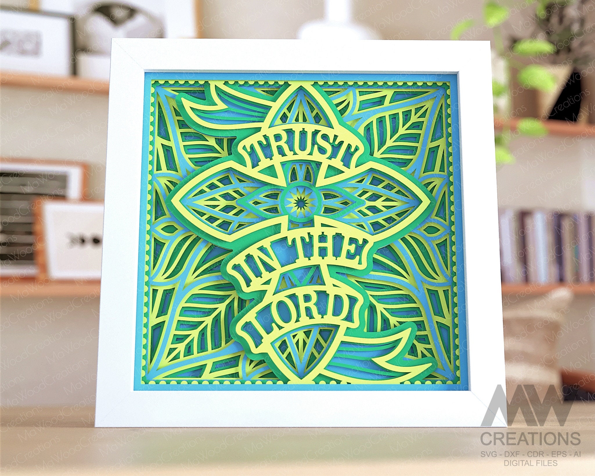 7 Layer Cross Svg Trust in the Lord Cross Laser Cut File 3d - Etsy