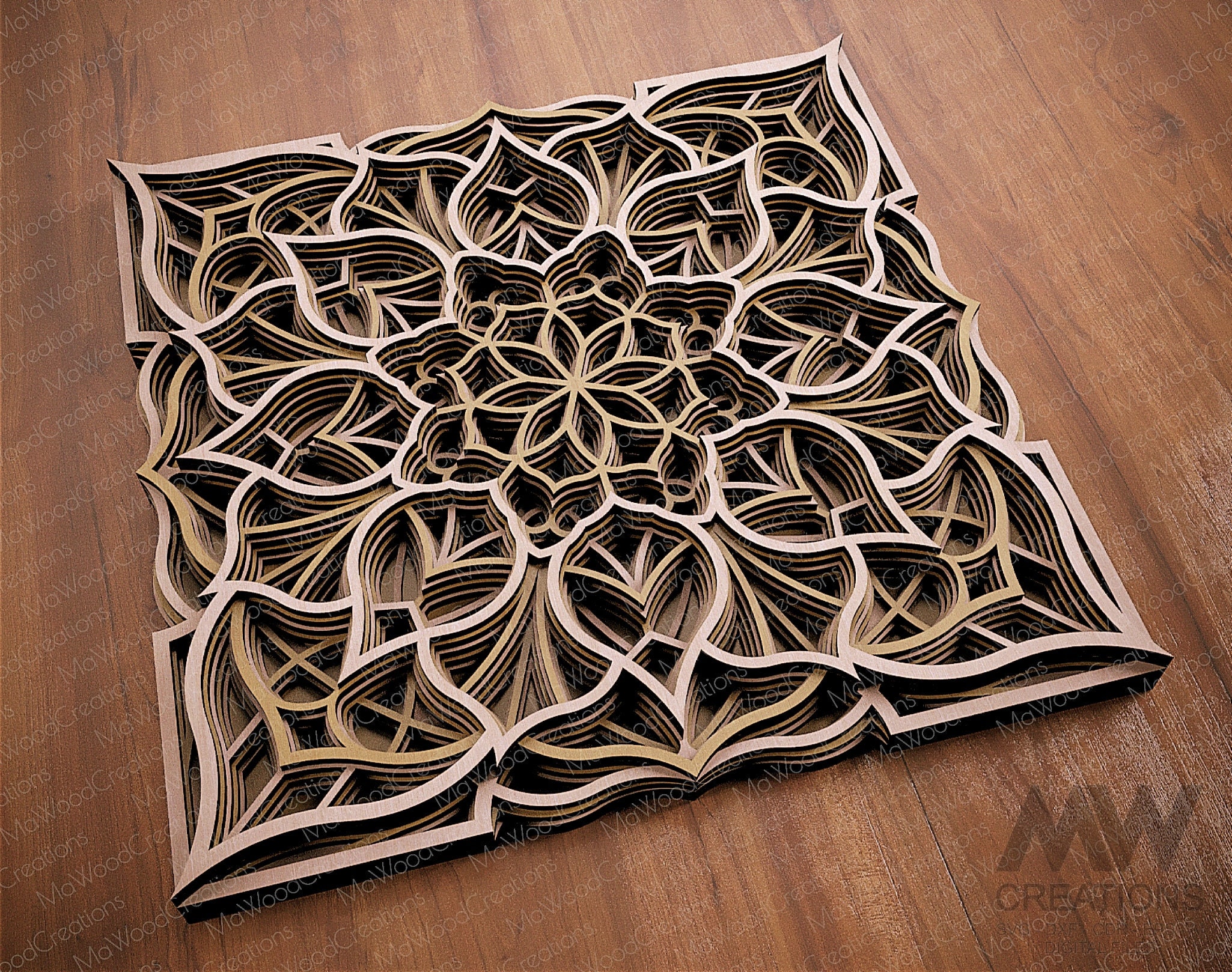 Laser Cut Multi-layer Mandala SVG Dxf 3d SVG Mandala Cricut - Etsy