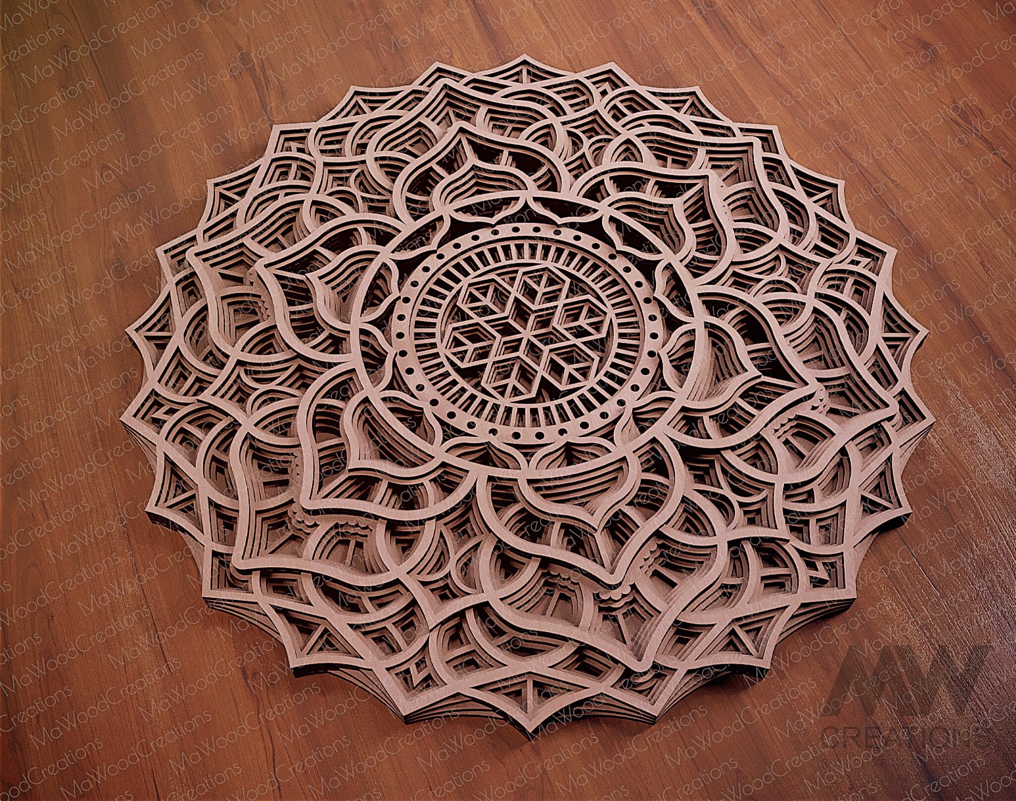 8 Layer Mandala SVG Dxf Laser Cut Flower Mandala SVG - Etsy
