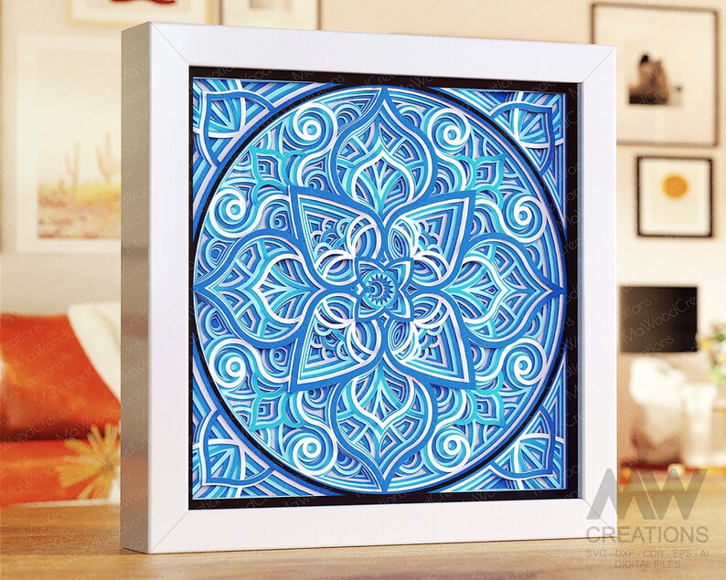 Layered Mandala Svg Shadowbox Svg Mandala Multi Layer Shadow - Etsy