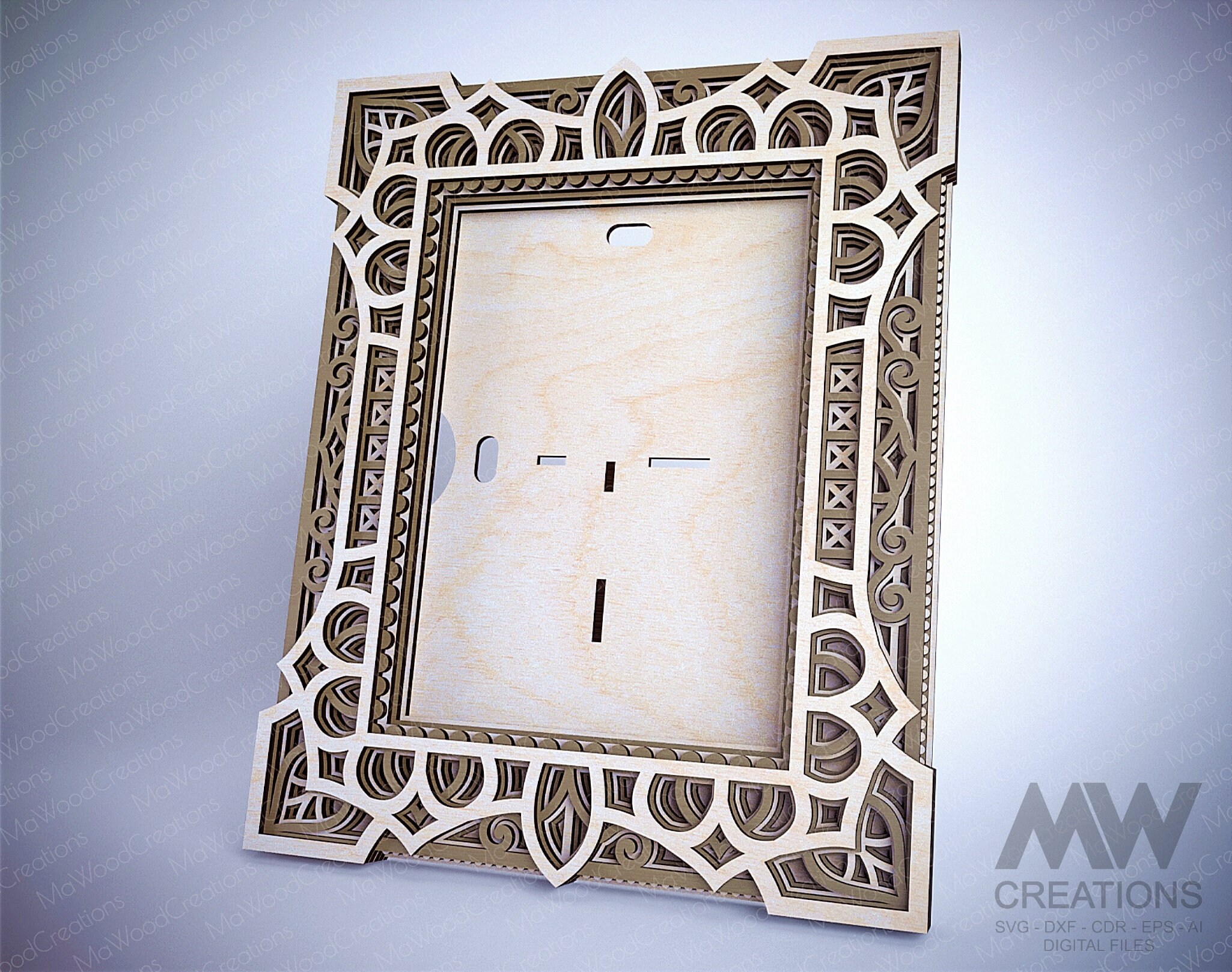 Multi Layer Laser Cut Frame SVG DXF 5x7 Photo Frame Svg - Etsy