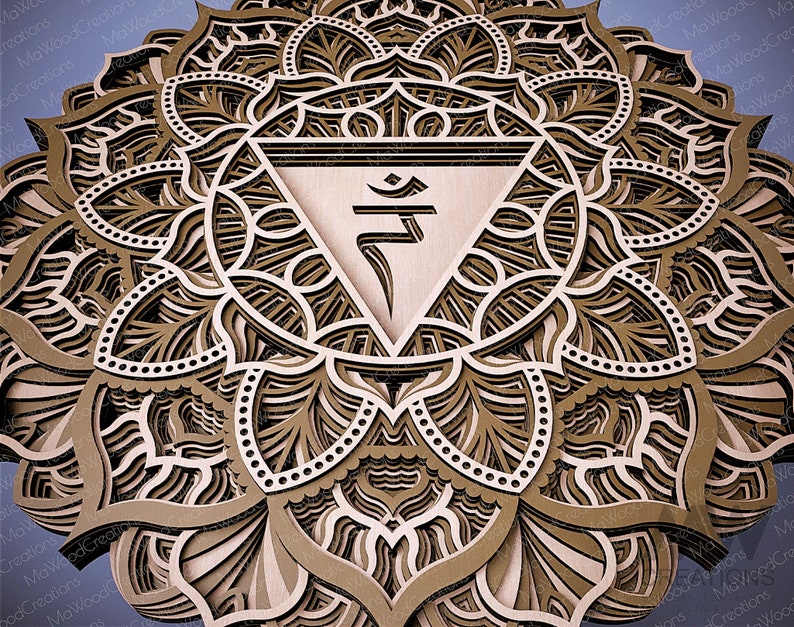 Solar Plexus Mandala SVG DXF, Manipura Chakra, Layered Mandala Files ...