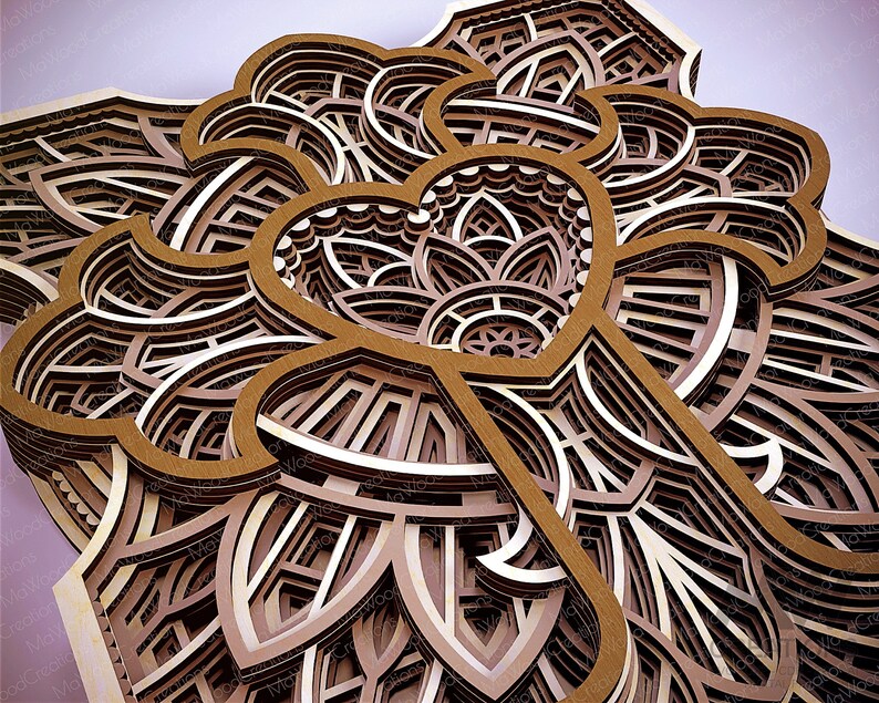 Christian Cross SVG Layered Mandala Cross Laser Cut Cross - Etsy