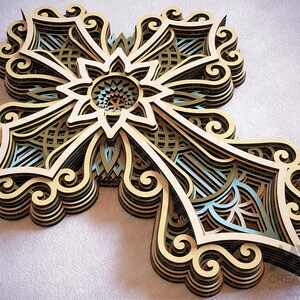 Multilayer Cross SVG Dxf, Cricut Cross Svg, Laser Cut Cross, 3d Layer ...
