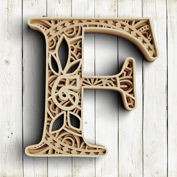 Floral Alphabet Svg - Etsy