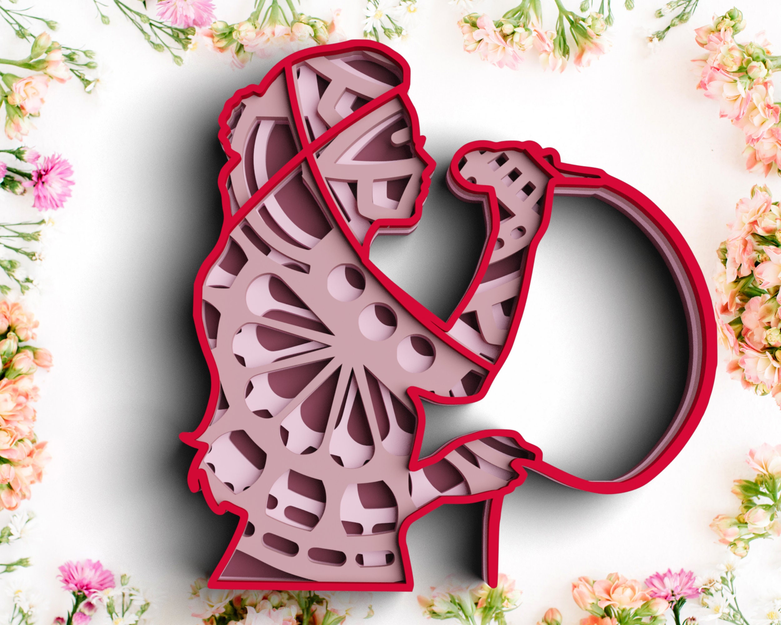 3D Singer SVG DXF 4 Layer Singing Svg 3D Mandala Svg - Etsy