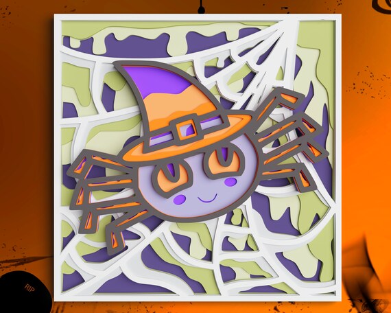 3D Halloween SVG DXF Spider Web Svg 3D Mandala Svg Layered - Etsy