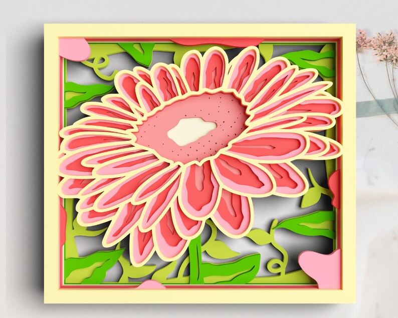 3D Daisy SVG DXF 7 Layer Floral Svg 3D Mandala Svg Layered - Etsy