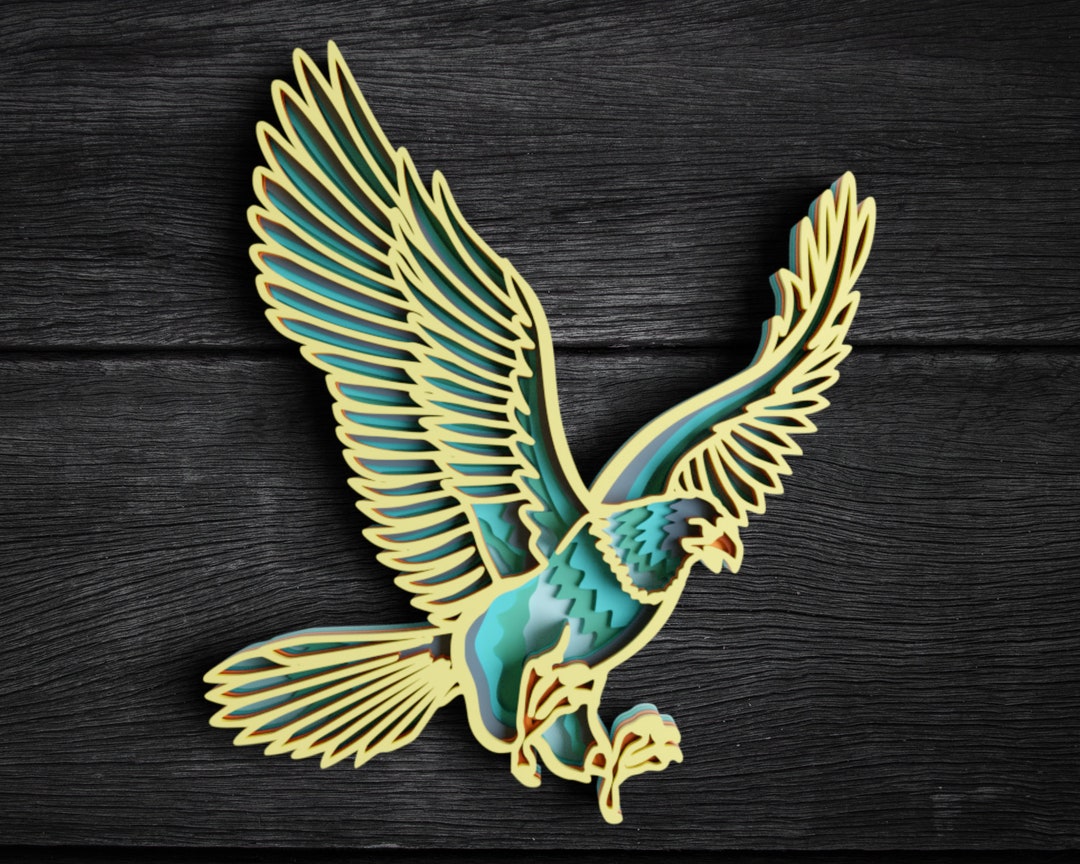 Buy Layered Eagle SVG DXF Files for Plasma American Eagle Svg Files for ...