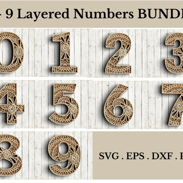 Laser Cut Numbers - Etsy