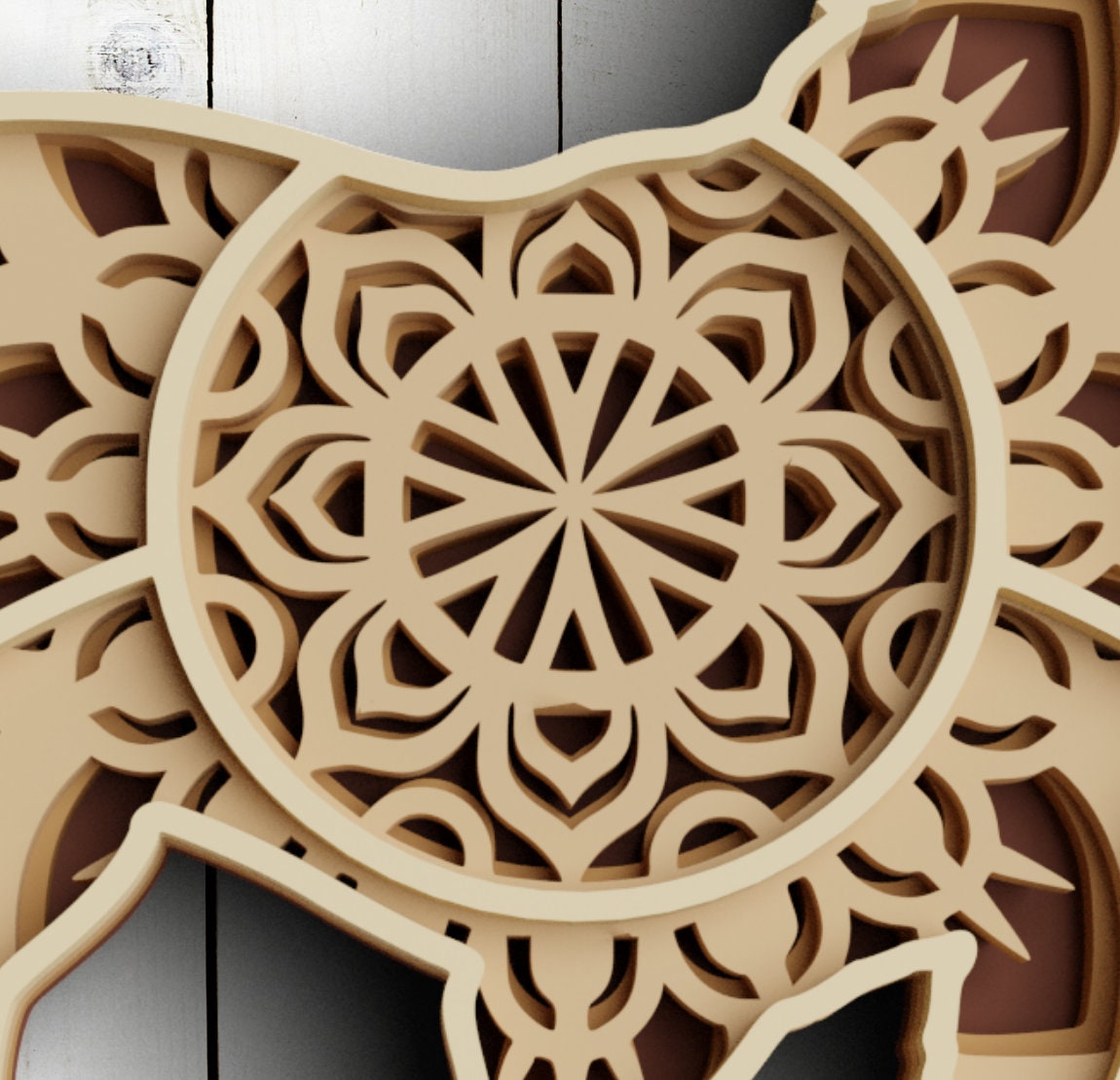 3D French Bull Dog Mandala SVG DXF 3D Mandala Svg Dog Svg - Etsy