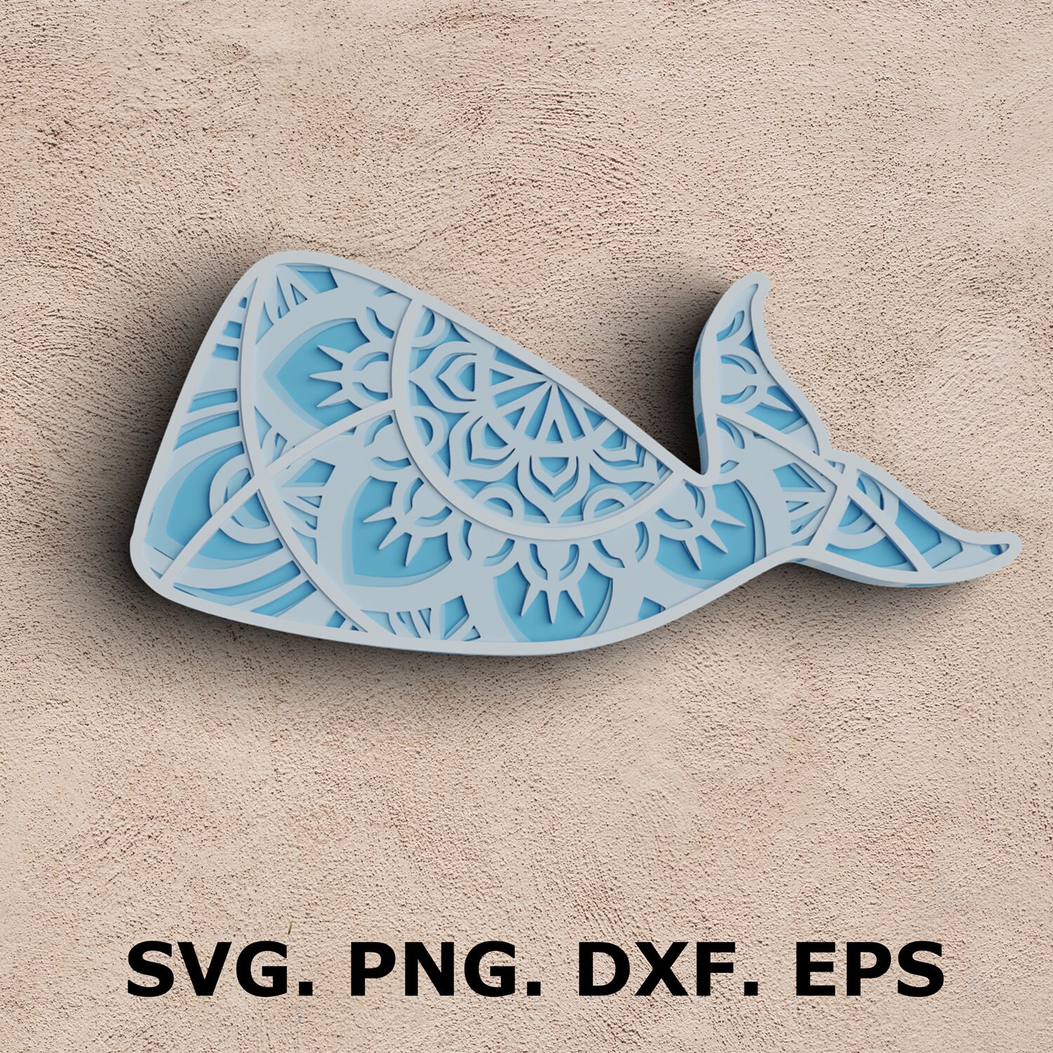 3D Sea Animals SVG DXF 4 Layers Sea Turtle Svg 3D Mandala - Etsy Australia