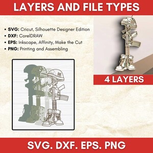 3D Military SVG DXF 4 Layer Army Svg 3D Shadow Box Svg Layered Mandala ...