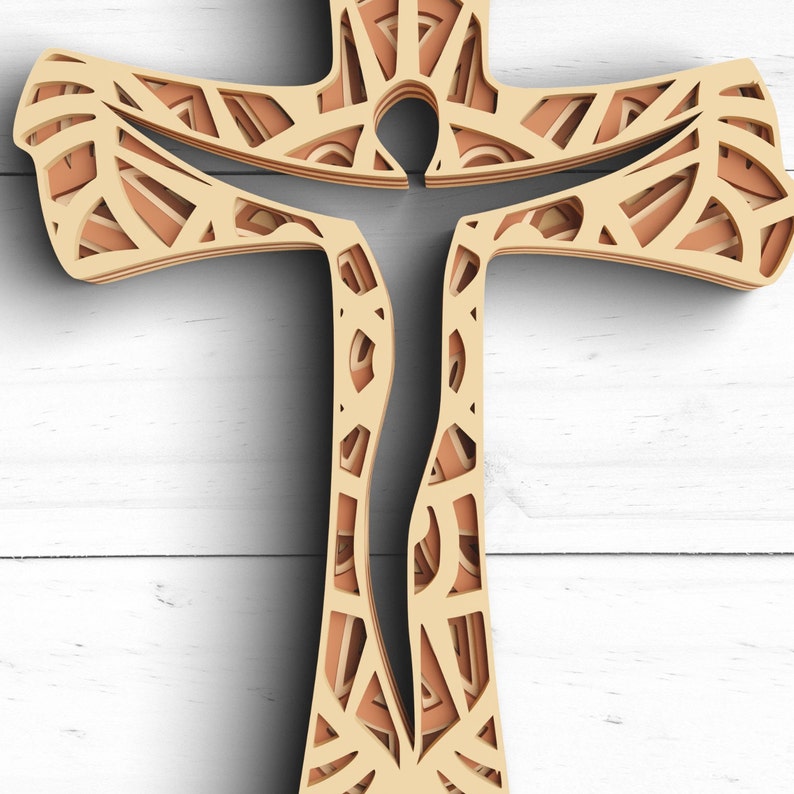 3D Cross SVG DXF 5 Layers Faith Cross Svg 3D Mandala Svg - Etsy