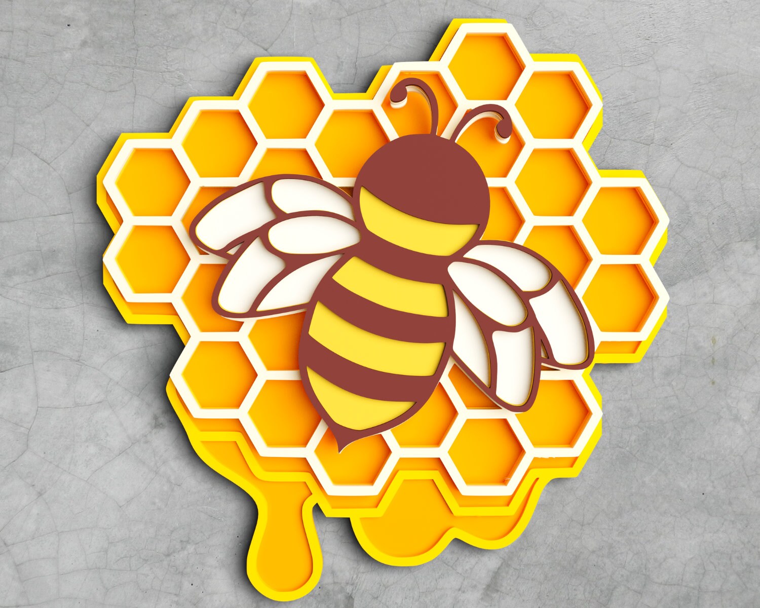 3D Bee SVG DXF 7 Layer Honey Comb Svg 3D Mandala Svg - Etsy Canada