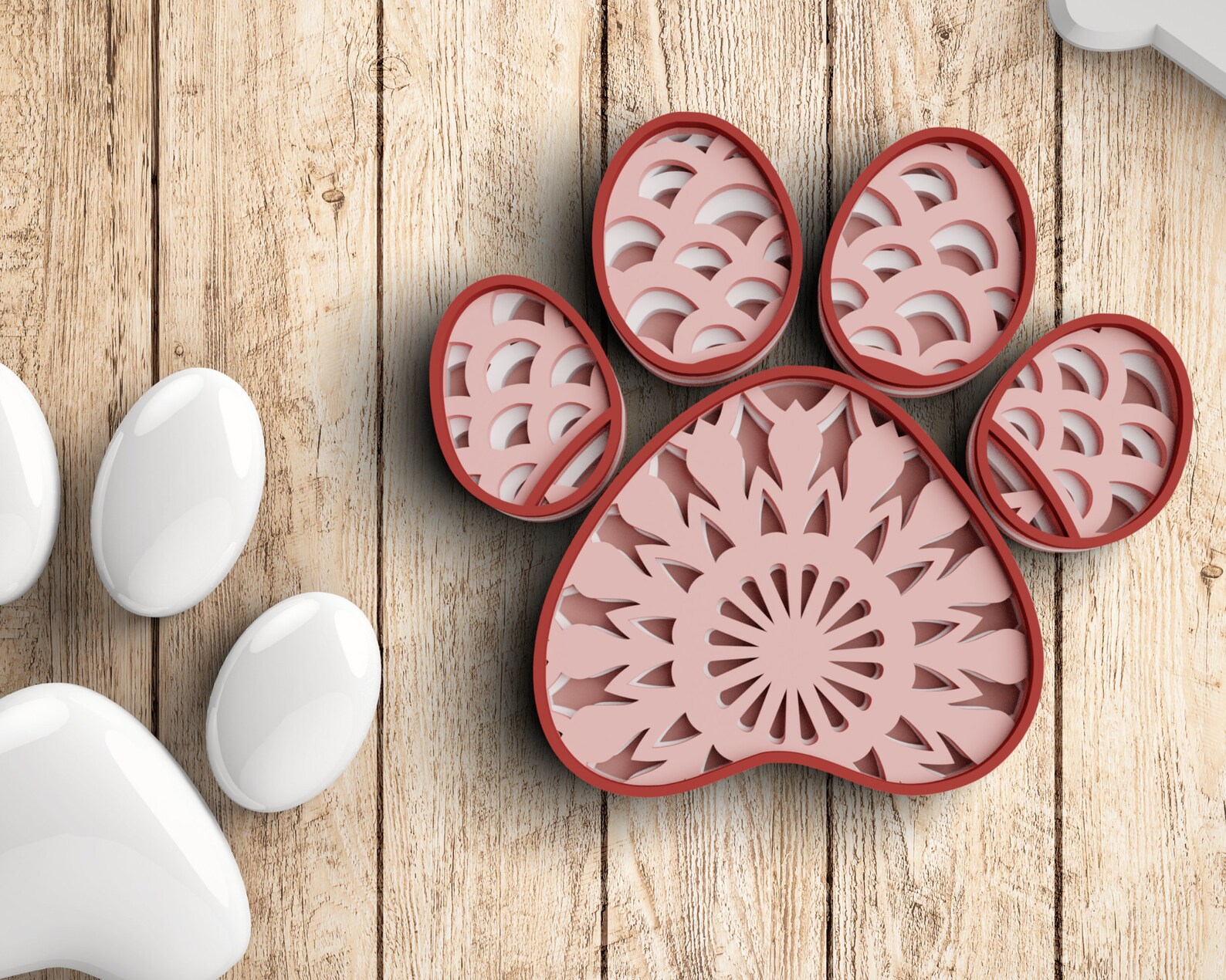 3D Dog Lover SVG DXF 4 Layer Dog Svg 3D Mandala Svg - Etsy