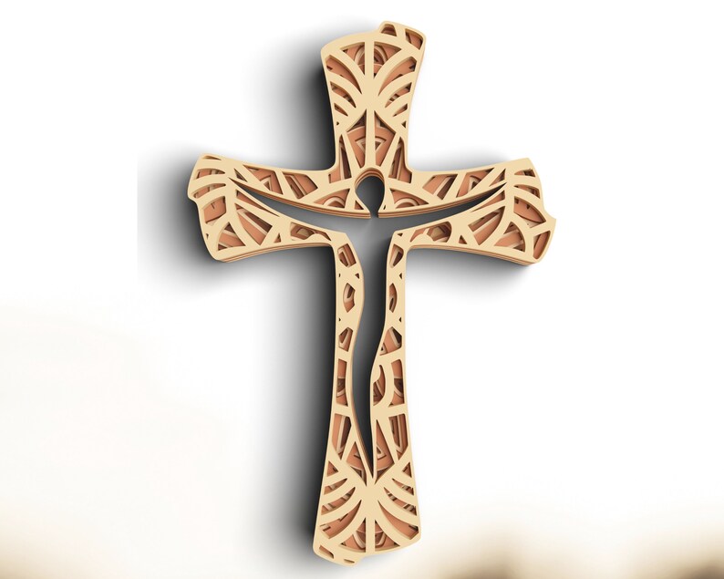 3D Cross SVG DXF 5 Layers Faith Cross Svg 3D Mandala Svg - Etsy