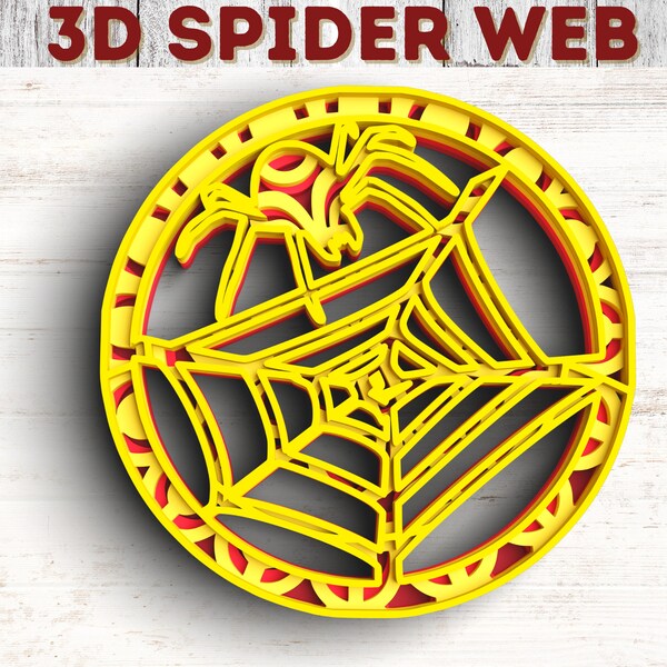 3d Layer Spider Svg - Etsy