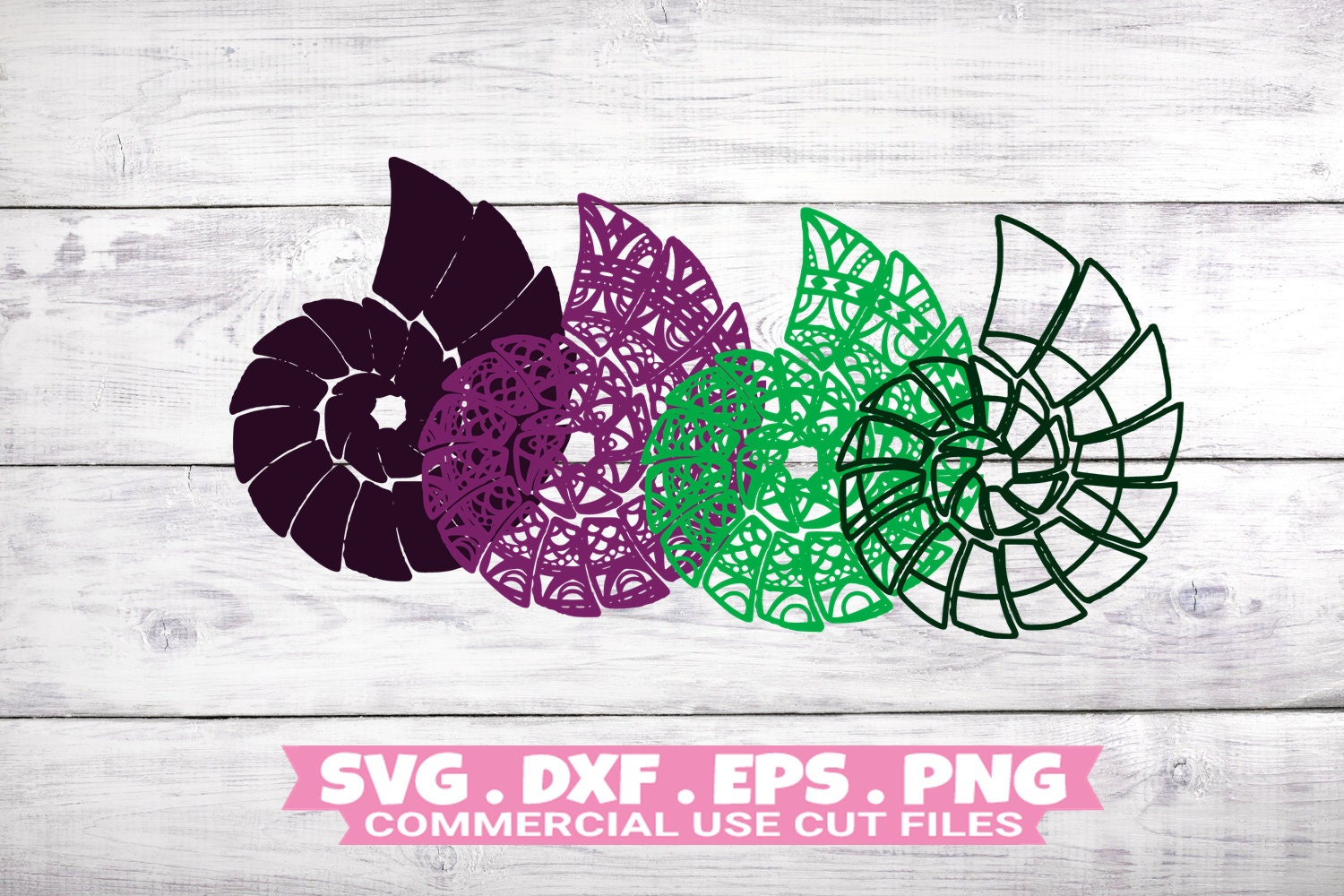 Sea Shell Layered SVG 4 Layer Ocean Svg Laser Cut Files 3D - Etsy
